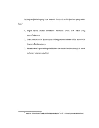 Pengemangan perusahaan ( pemanfaatan jaminan) | DOCX