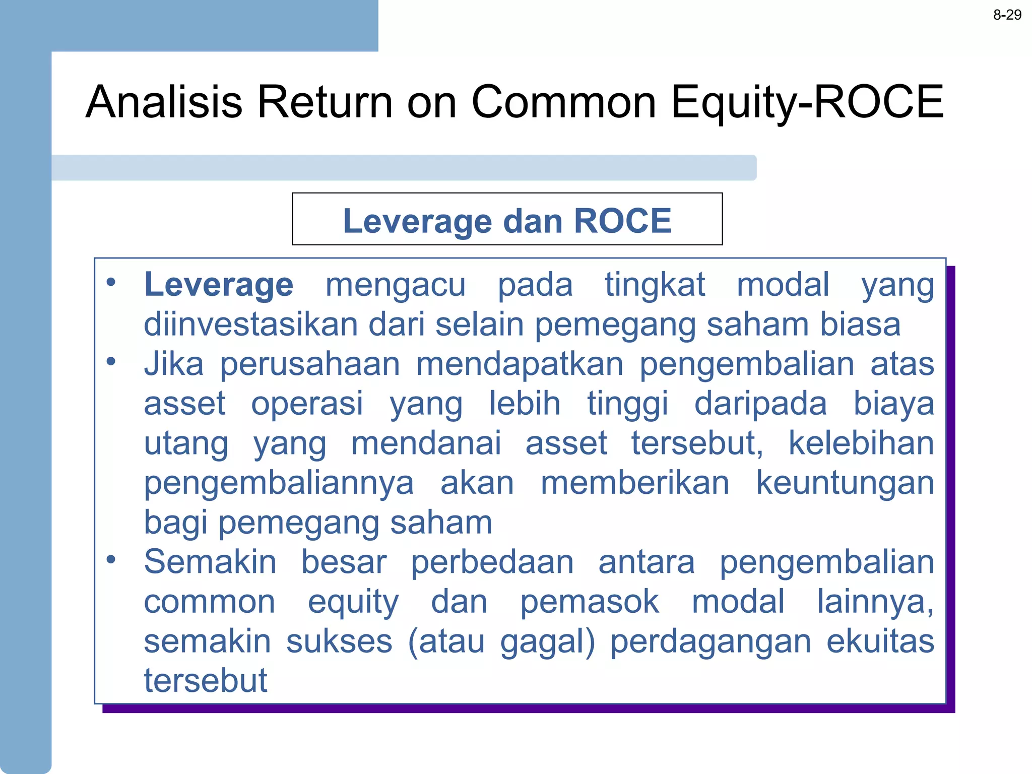 Pengembalian atas Investasi dan Analisis Profitabilitas | PPT