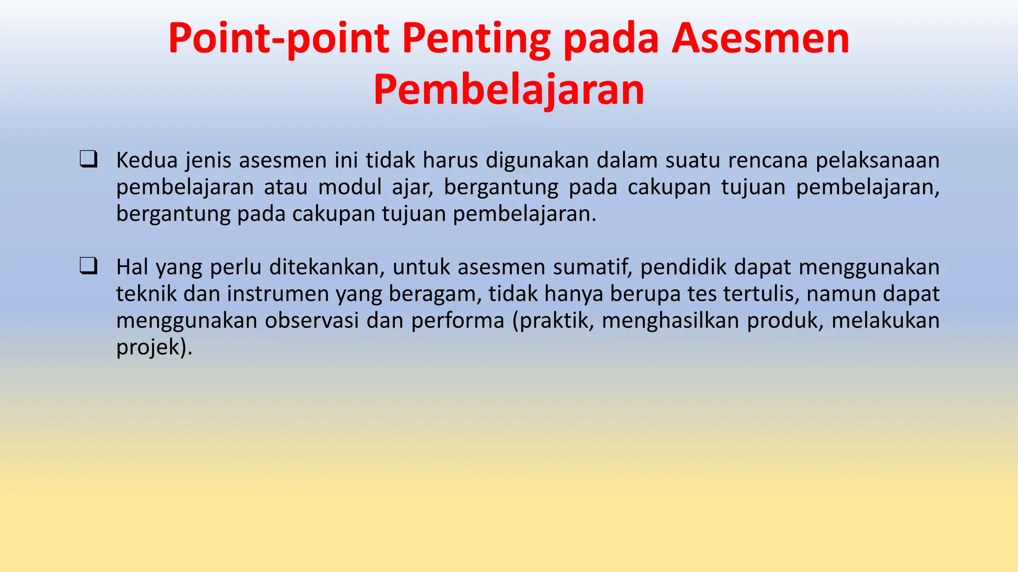 Assessment dalam kurikulum Merdeka melibatkan diagnostik dan kognitif ...