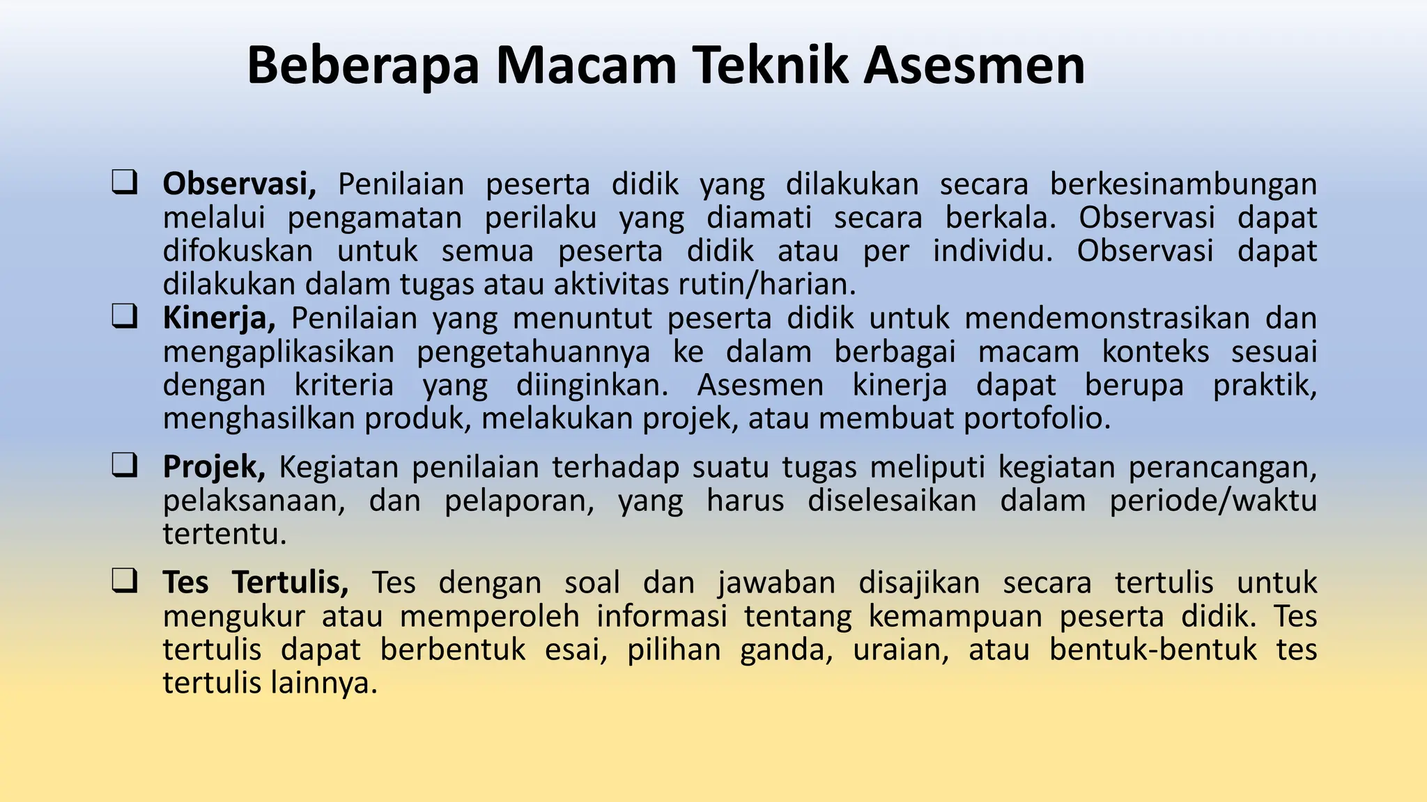 Assessment dalam kurikulum Merdeka melibatkan diagnostik dan kognitif ...