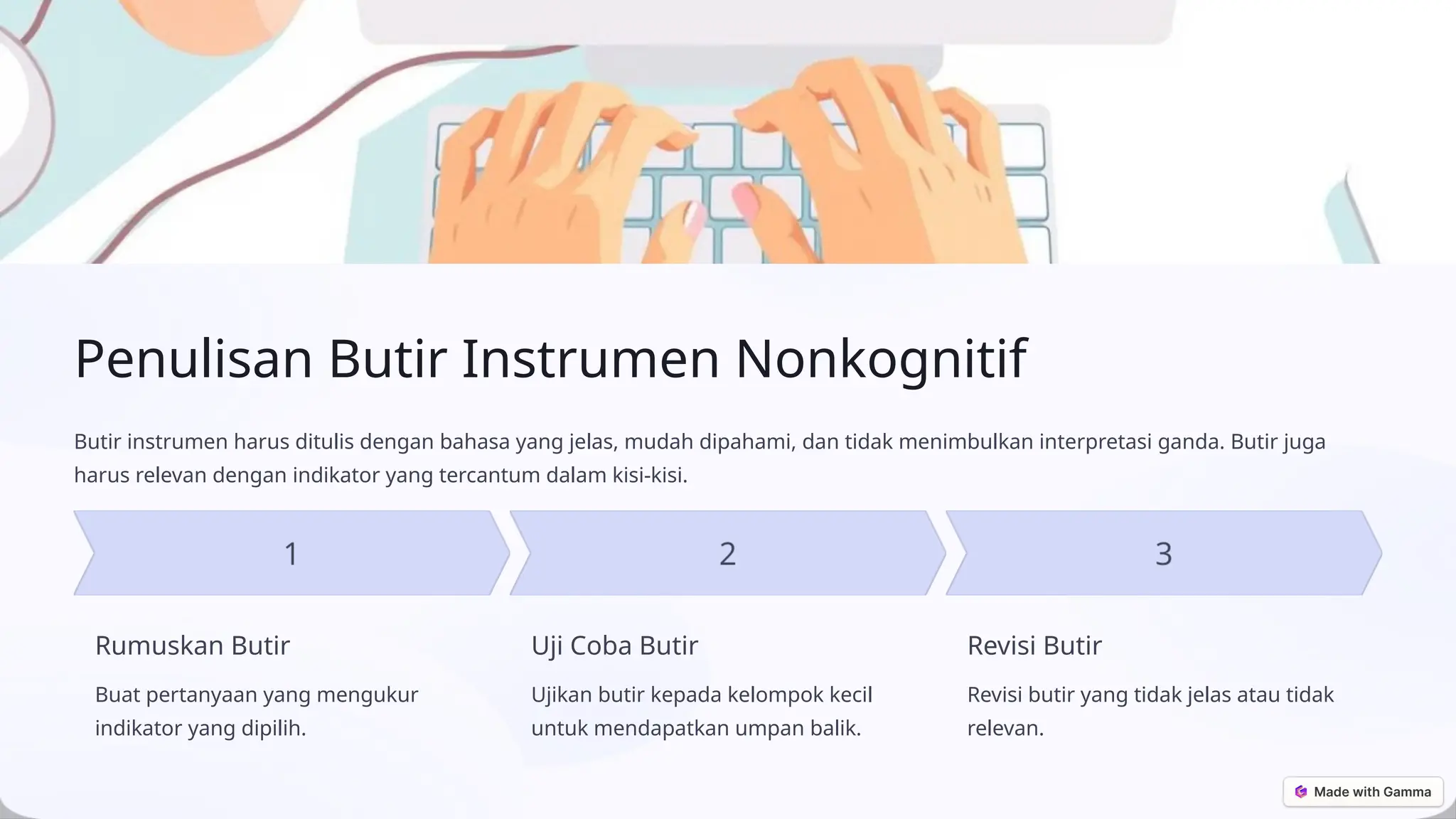 Pengembangan butir butir non kognitif.pptx