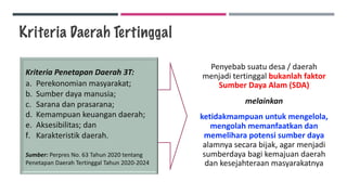 Pengembangan Daerah 3T Melalui Optimalisasi Sumber Daya Alam | PDF