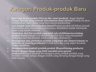Pengembangan dan menajemen produk baru recover | PPTX