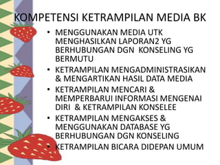Pengembangan dan pemanfaatan media Bimbingan & Konseling | PPTX