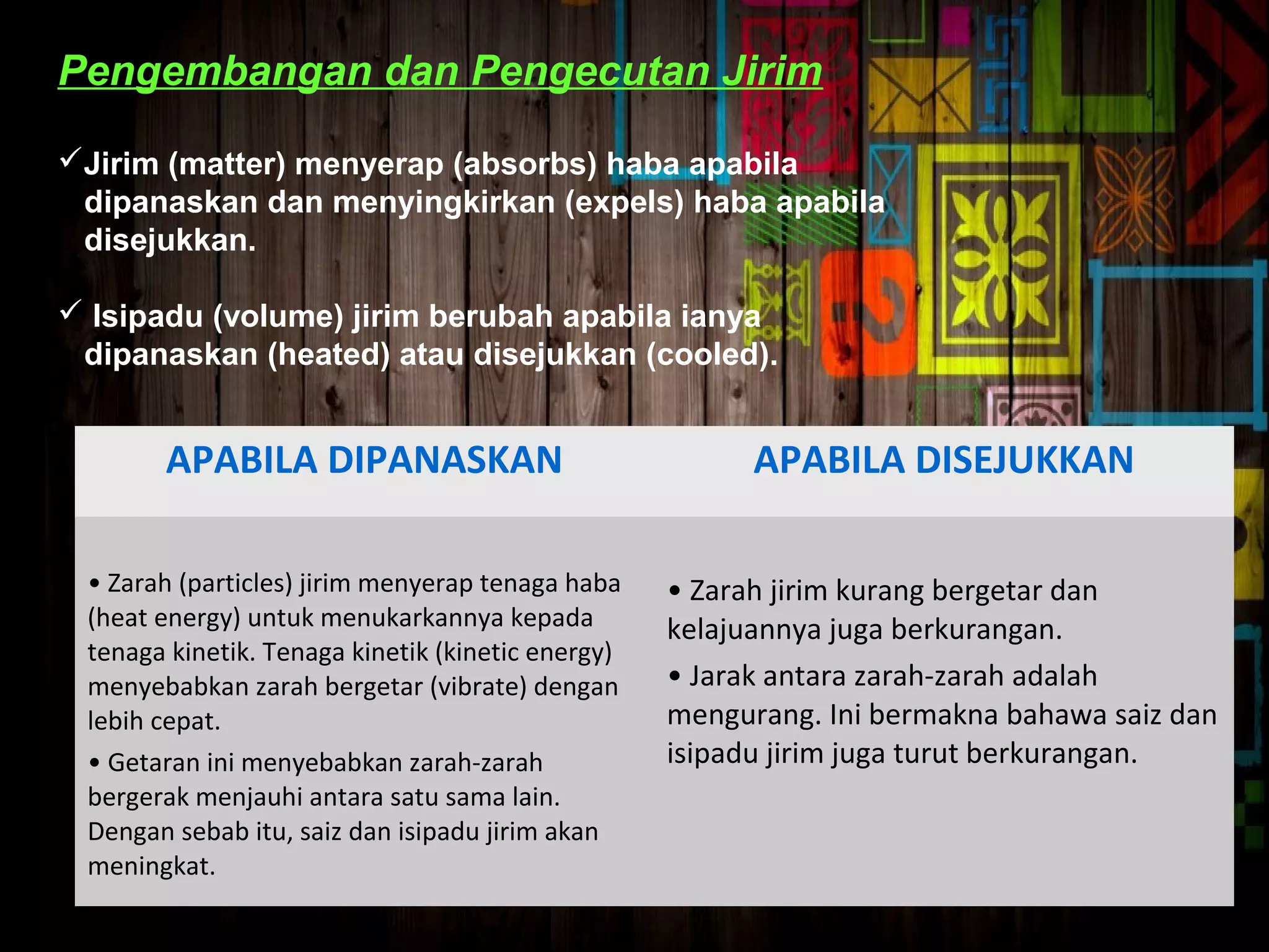 Pengembangan dan pengecutan jirim | PPT