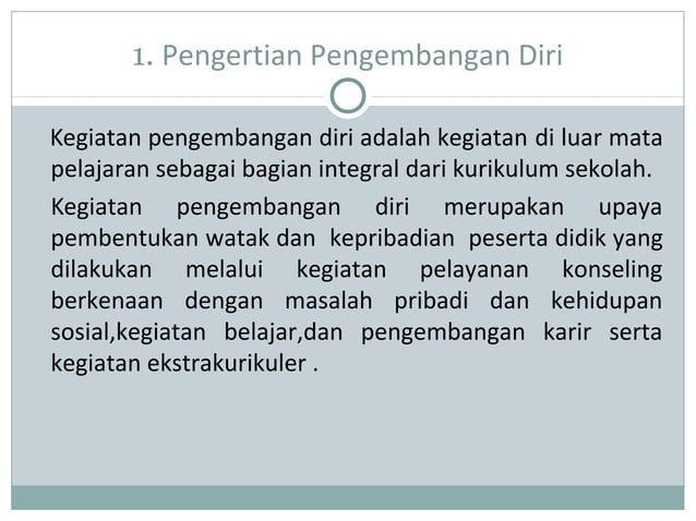 Pengembangan diri | PPT