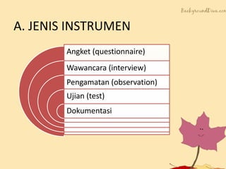 Pengembangan instrumen | PPTX