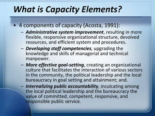 Public Service Capacity Building: From Capacity to Excellence | PPT