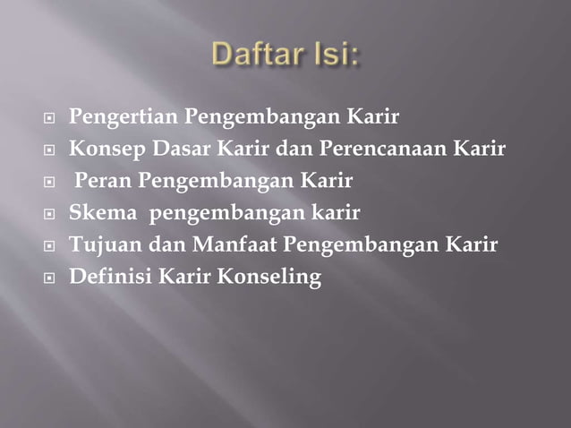 Pengembangan karir ppt | PPTX