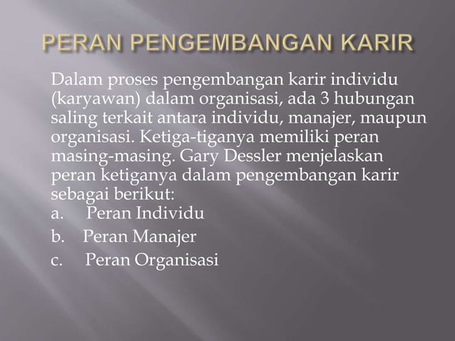 Pengembangan karir ppt | PPTX