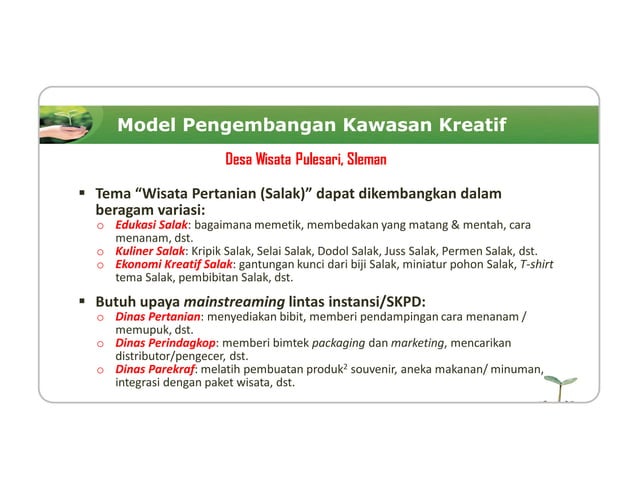 Pengembangan Kawasan Ekonomi Kreatif Melalui Inovasi | PDF