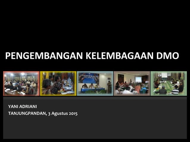 Pengembangan Kelembagaan DMO (Destination Management Organization) | PPT