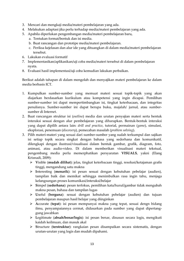 Pengembangan media pembelajaran berbasis ict | PDF