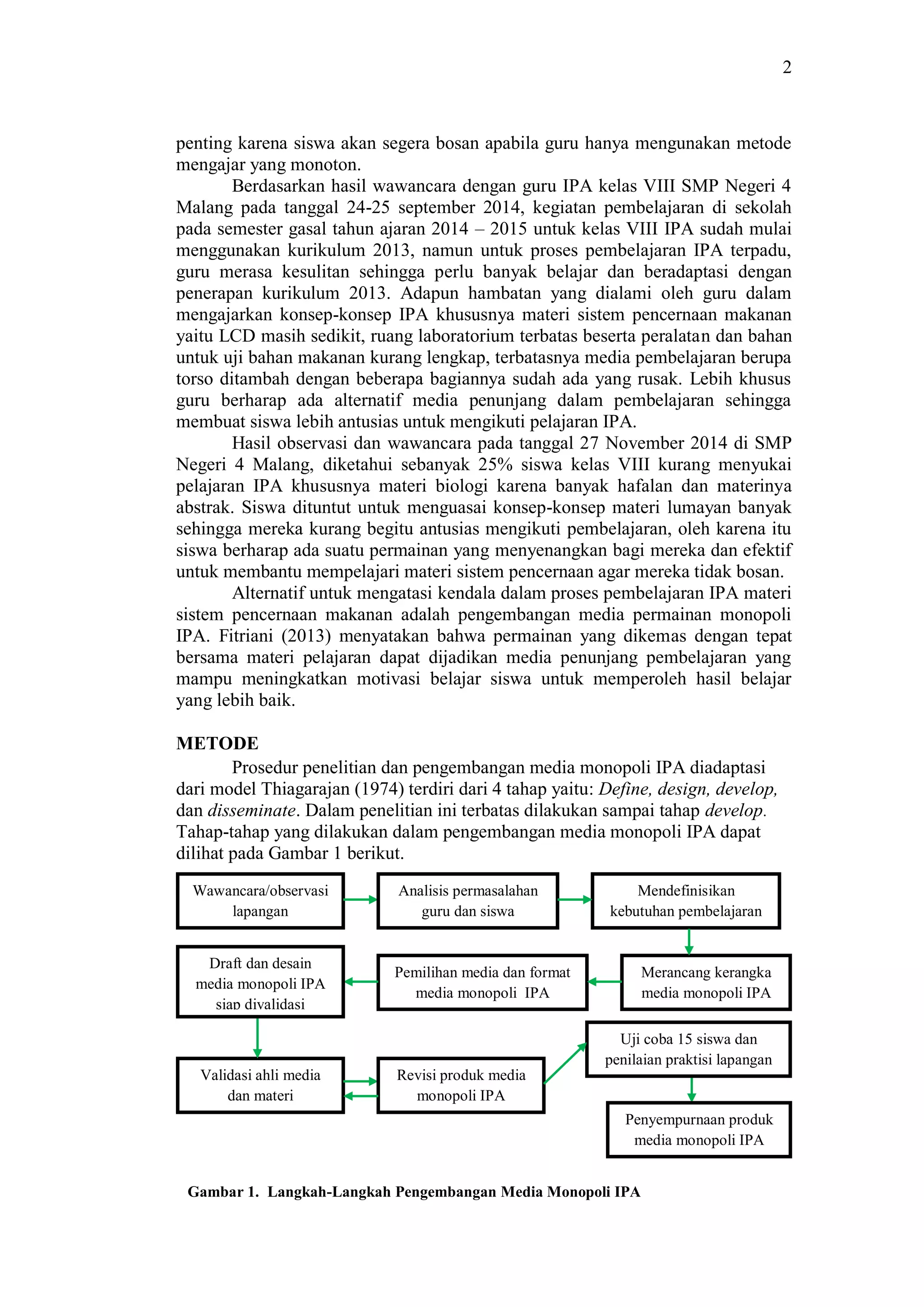 Pengembangan media pembelajaran monopoli ipa | PDF