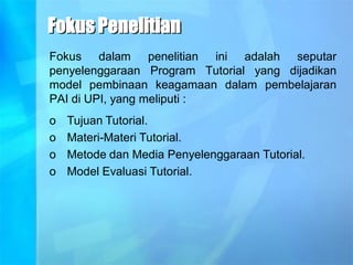 Pengembangan model pembelajaran_pai_berbasis_tutorial | PDF