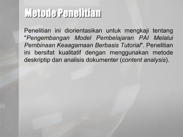 Pengembangan model pembelajaran_pai_berbasis_tutorial | PDF