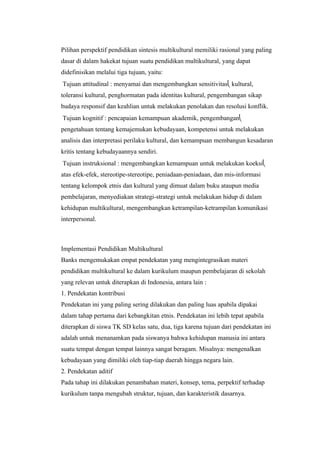 Pengembangan model pendidikan multikulturalisme untuk anak usia sekolah | PDF