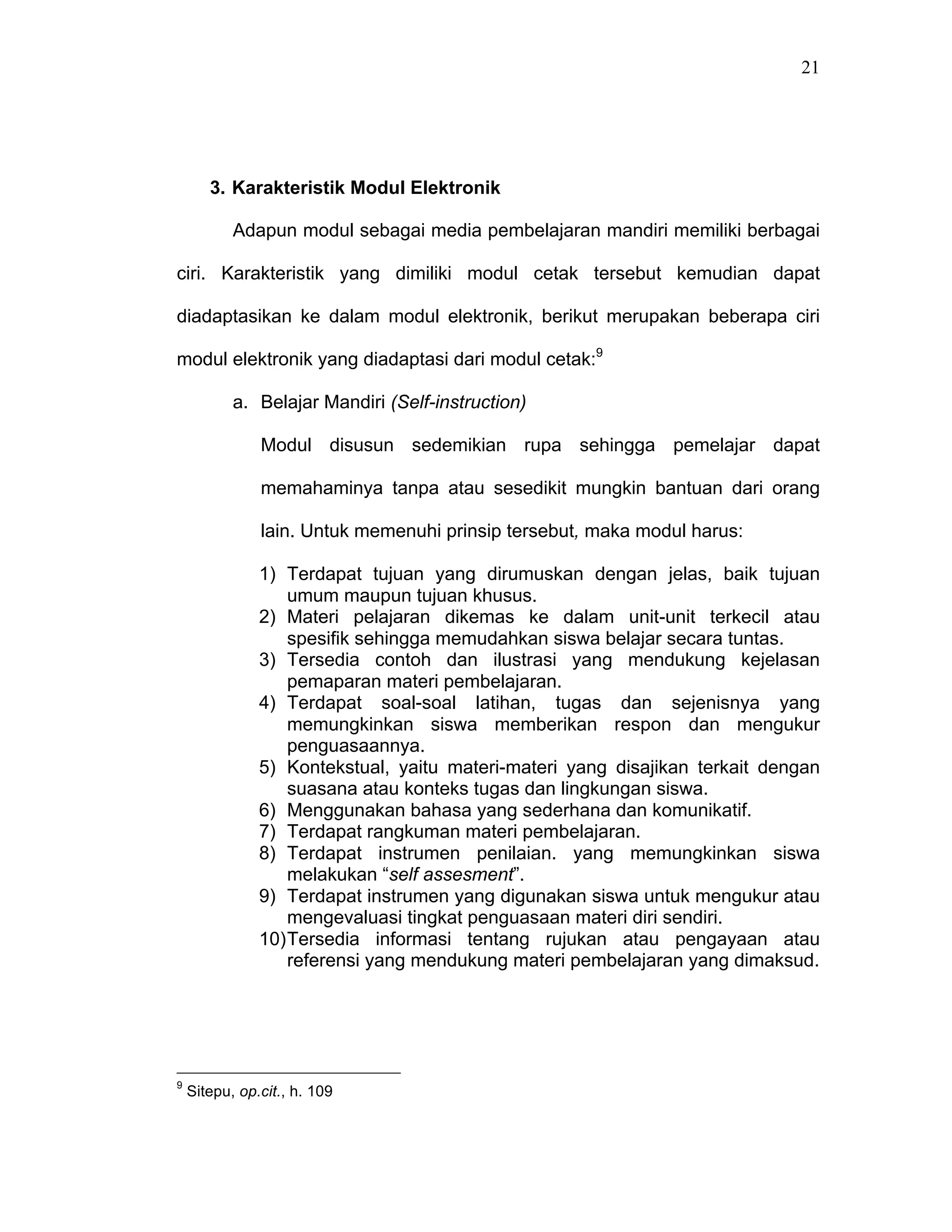 Pengembangan modul elektronik sebagai sumber belajar untuk mata kuliah ...