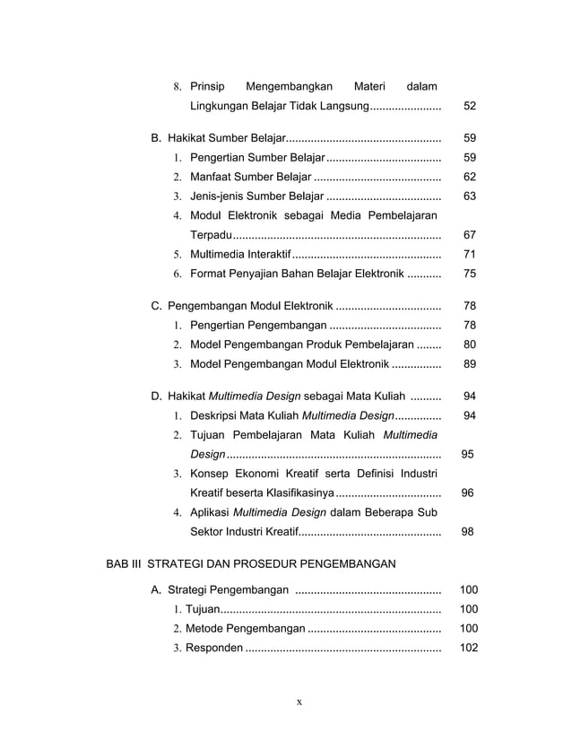 Pengembangan modul elektronik sebagai sumber belajar untuk mata kuliah ...