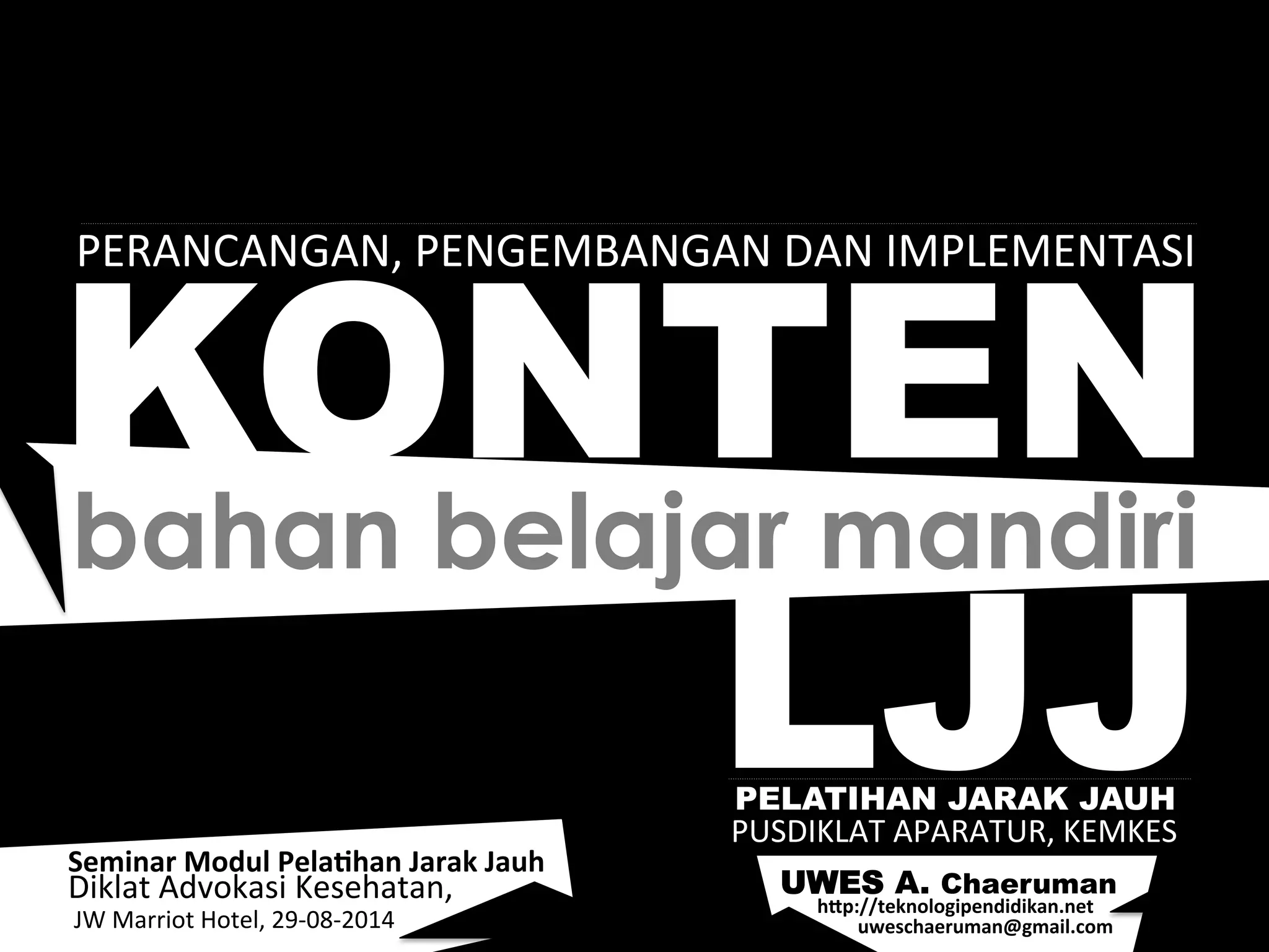Pengembangan modul pelatihan jarak jauh | PDF Pengembangan modul pelatihan jarak jauh | PDF