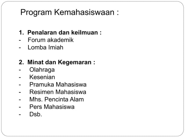 Pengembangan_ORGANISASI MAHASISWA_dikampus.ppt