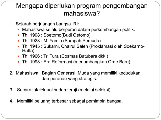 Pengembangan_ORGANISASI MAHASISWA_dikampus.ppt