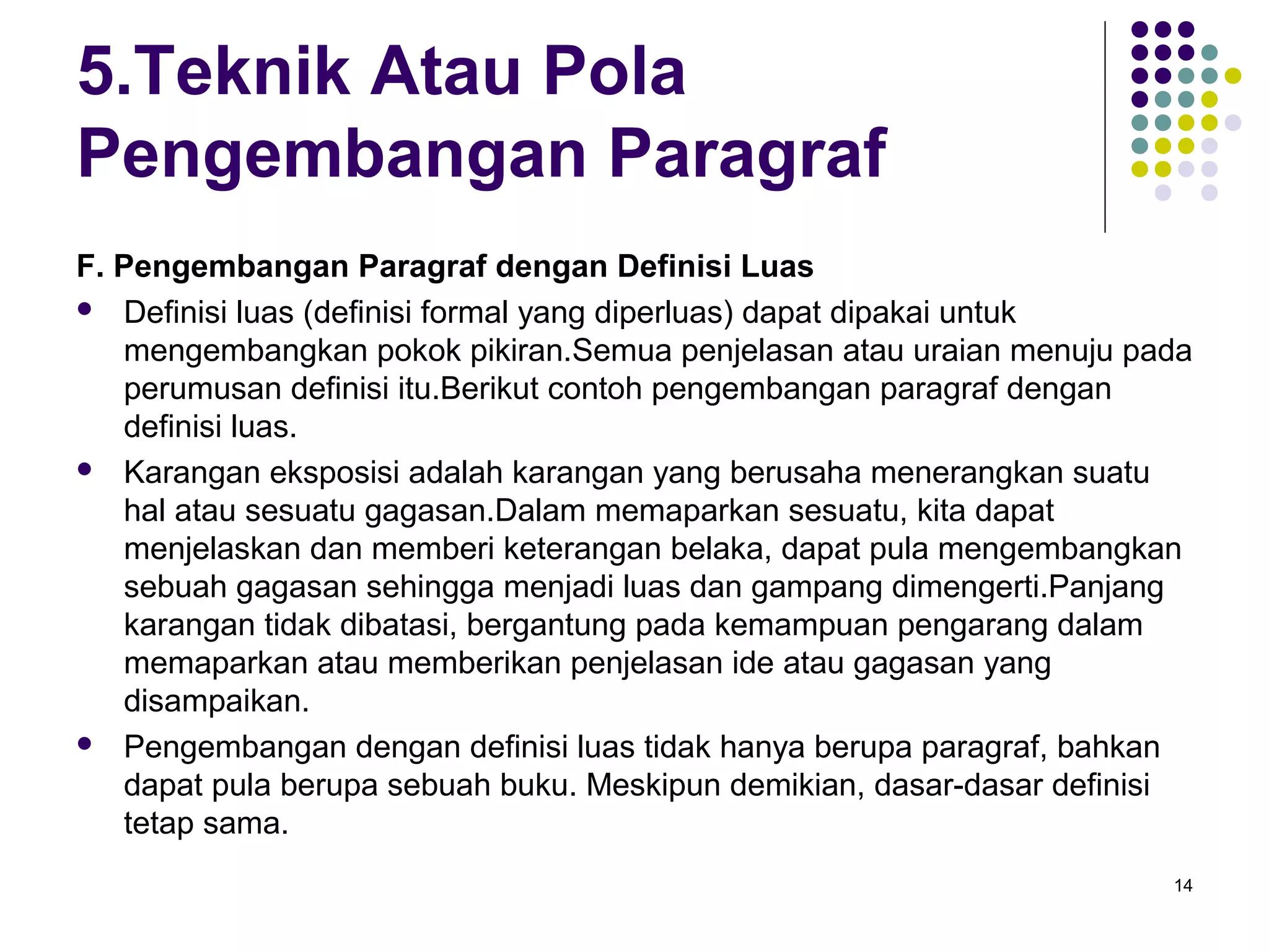 Pengembangan paragraf | PPT