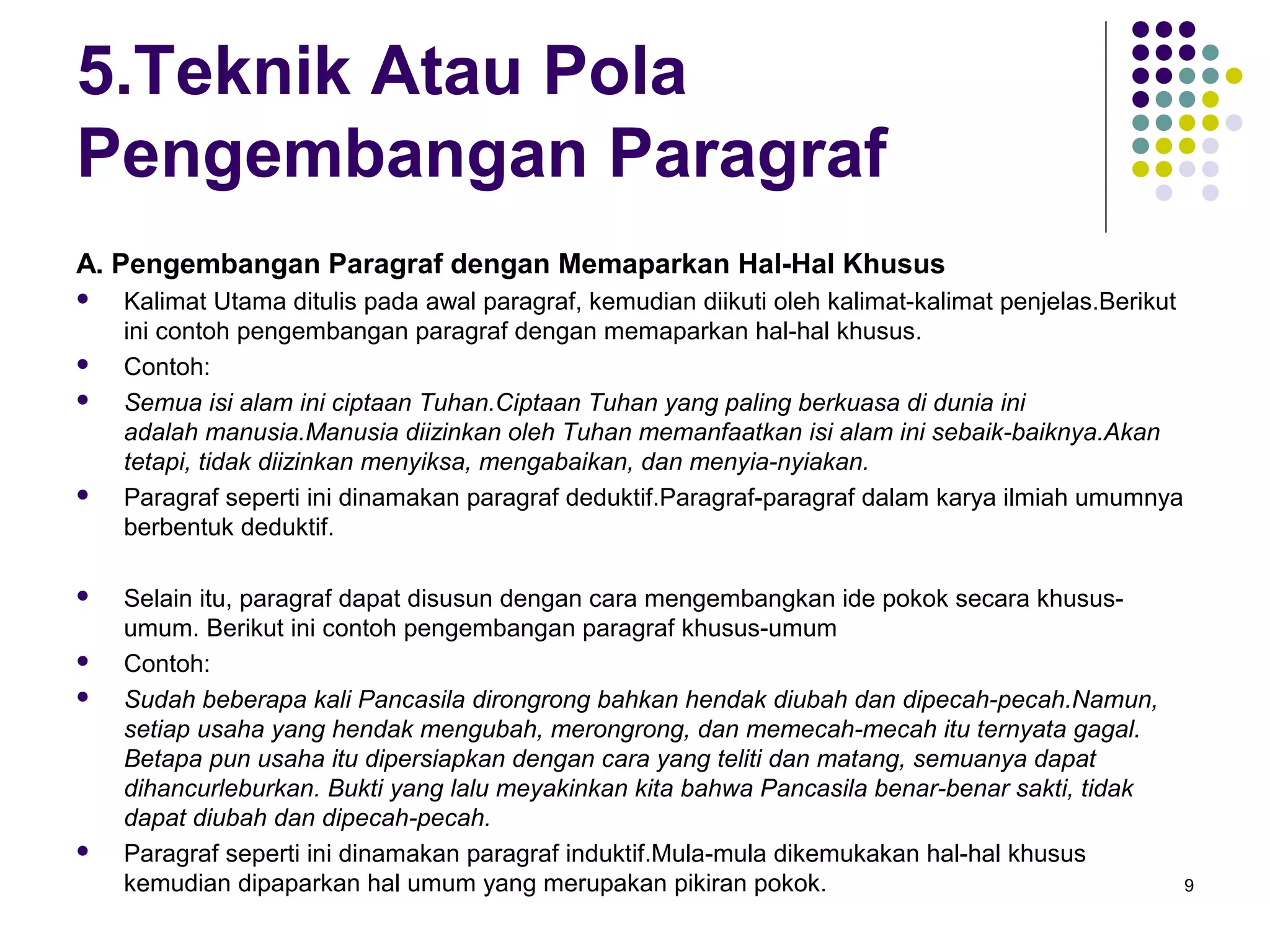 Pengembangan paragraf | PPT