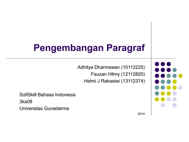 Pengembangan paragraf | PPT