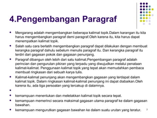 Pengembangan paragraf | PPT