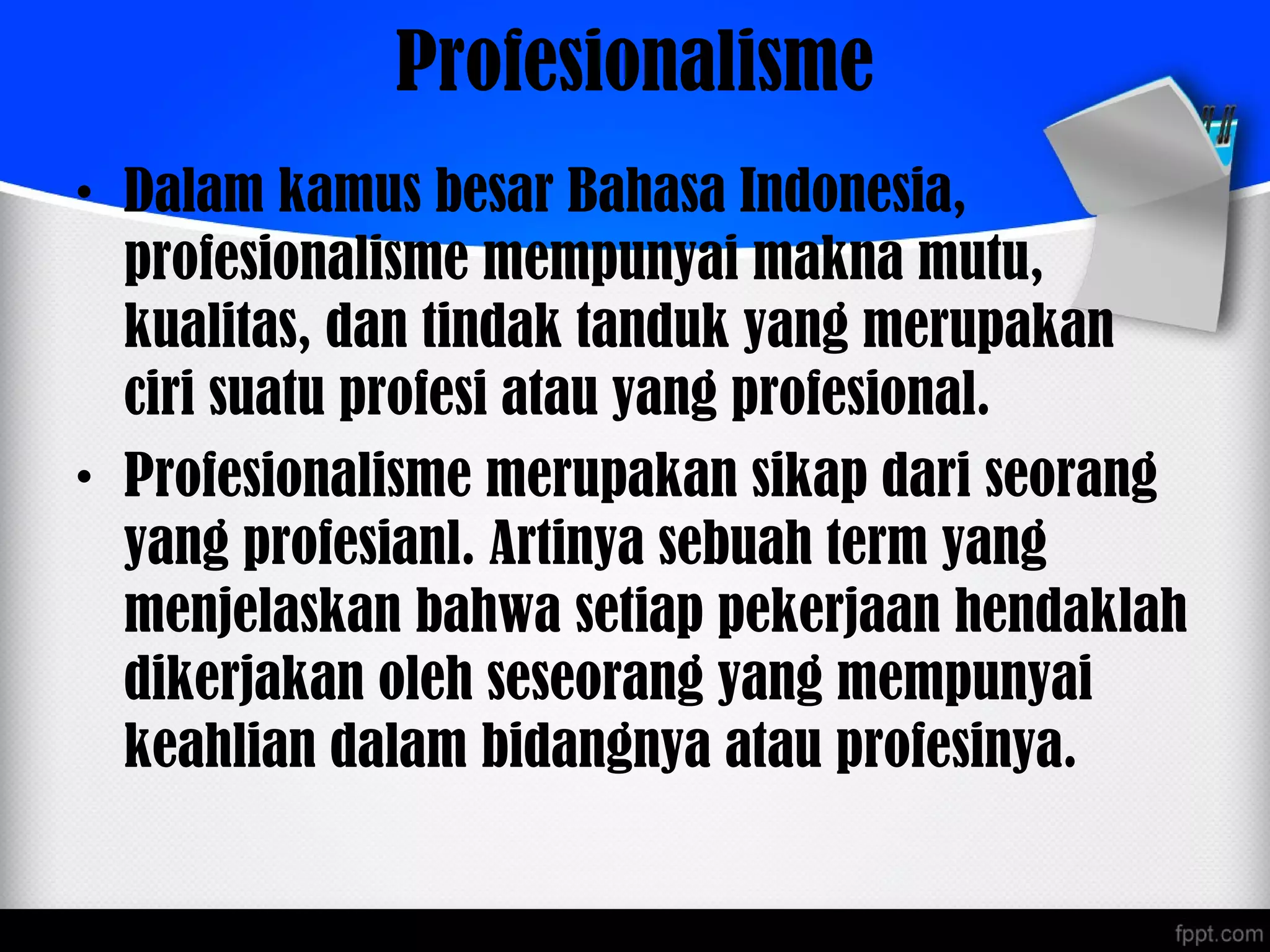 Konsep Profesi dan Profesi Guru | PPT