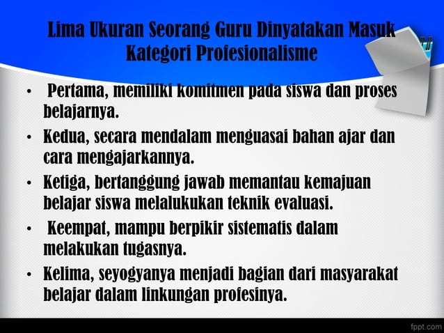 Konsep Profesi dan Profesi Guru | PPT
