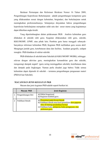 Pengembangan Profesi Guru Berkelanjutan | PDF
