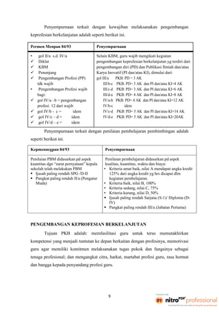 Pengembangan Profesi Guru Berkelanjutan | PDF