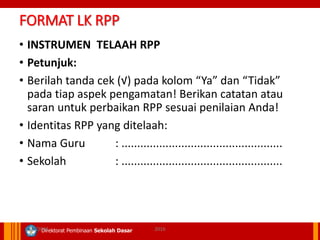 PENGEMBANGAN RPP untuk guru dan pembelajaran siswa | PPT