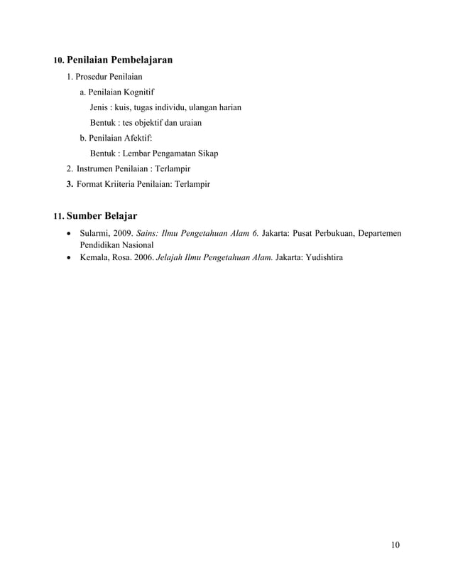 Pengembangan rpp ipa sd | PDF