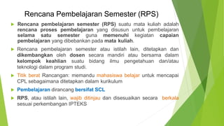 RPS PBL Kampus Kuliah Online untuk pengembangan kurikulum | PPTX