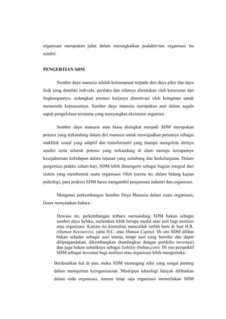 Pengembangan sdm berbasis kompetensi oleh dewi irawati | DOC