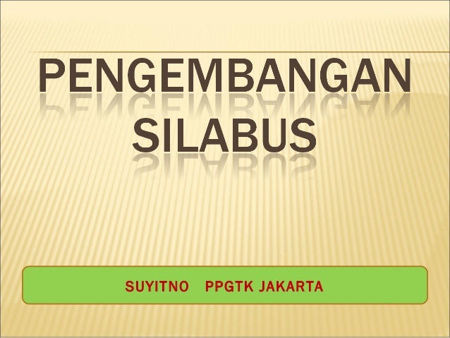 Pengembangan silabus baru