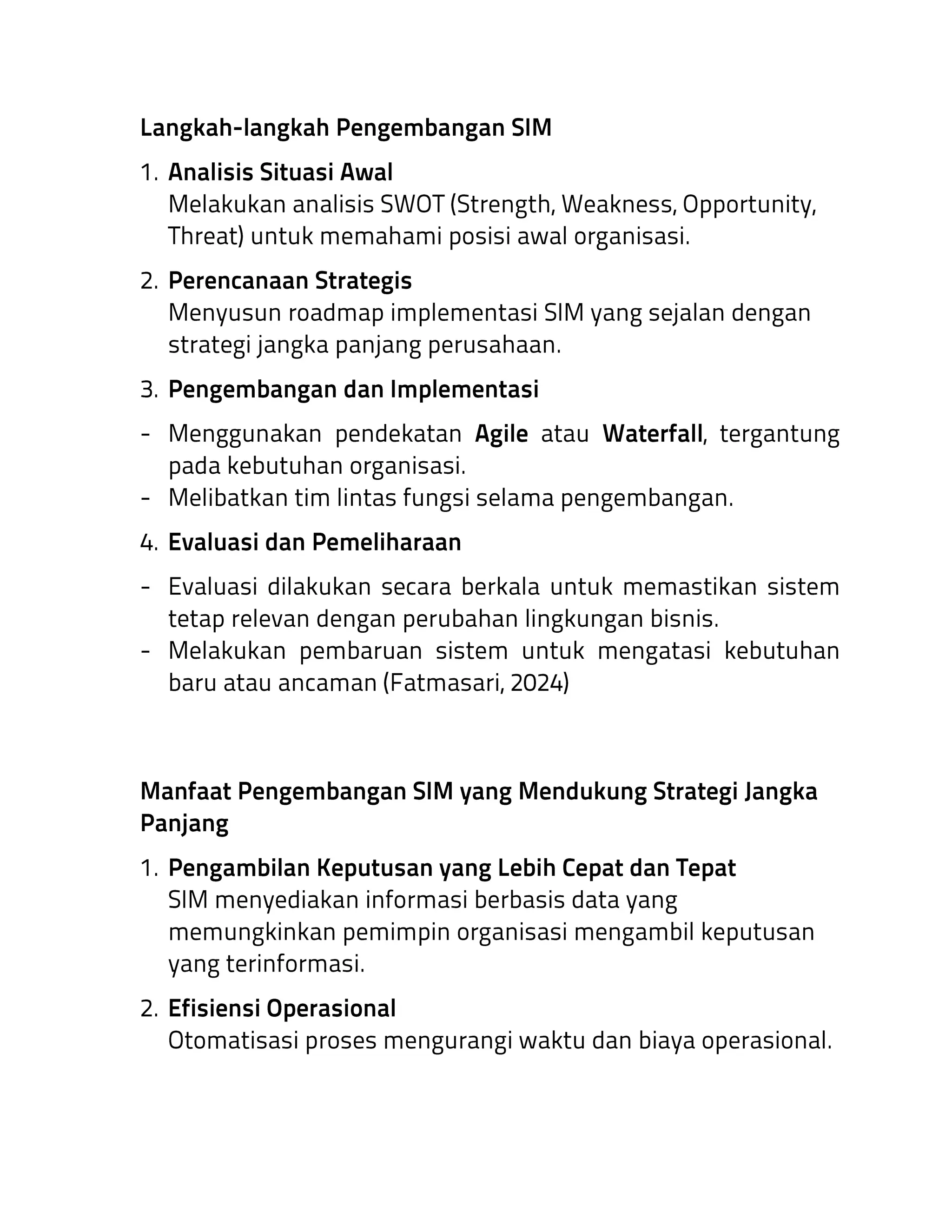 Pengembangan Sistem Informasi Manajemen yang Mendukung Strategi Jangka ... Pengembangan Sistem Informasi Manajemen yang Mendukung Strategi Jangka ...