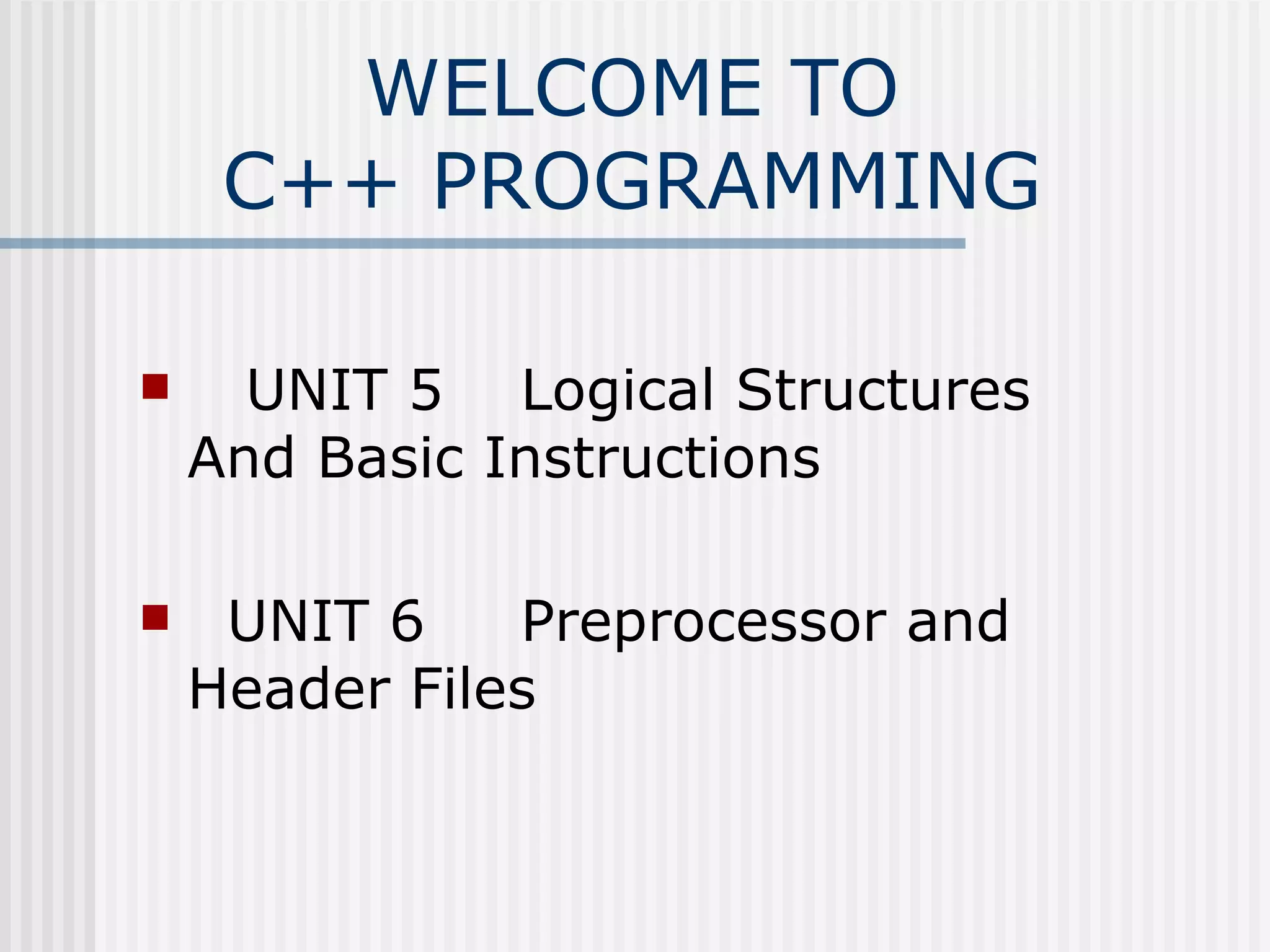 Welcome To Class Programming | PPT