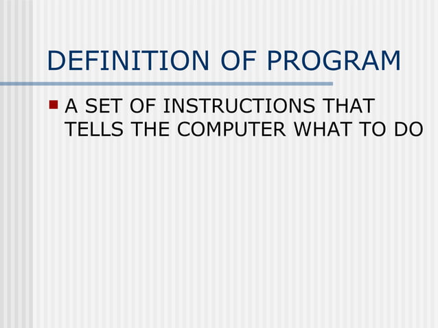 Welcome To Class Programming | PPT