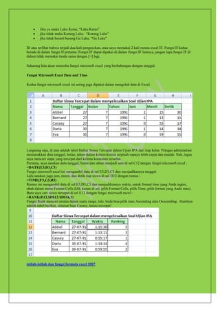 Pengenalan beberapa fungsi atau rumus microsoft excel | DOCX