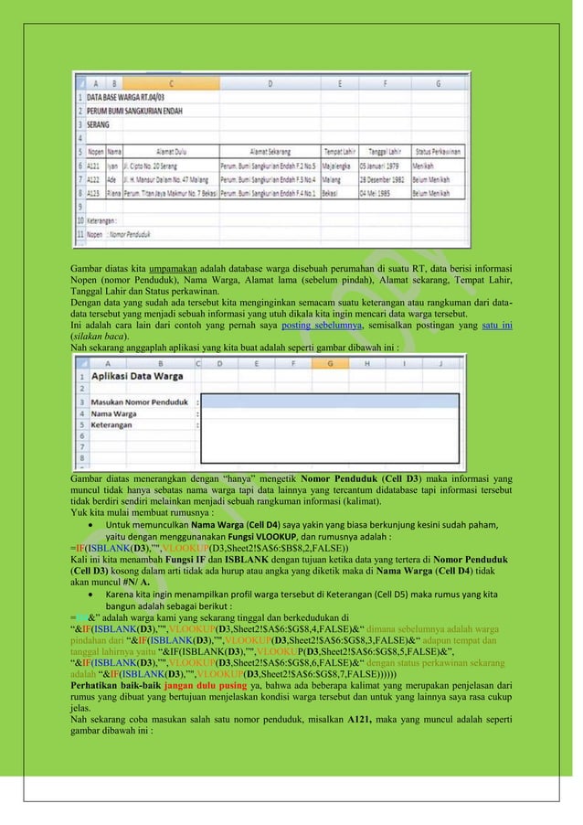 Pengenalan beberapa fungsi atau rumus microsoft excel | DOCX