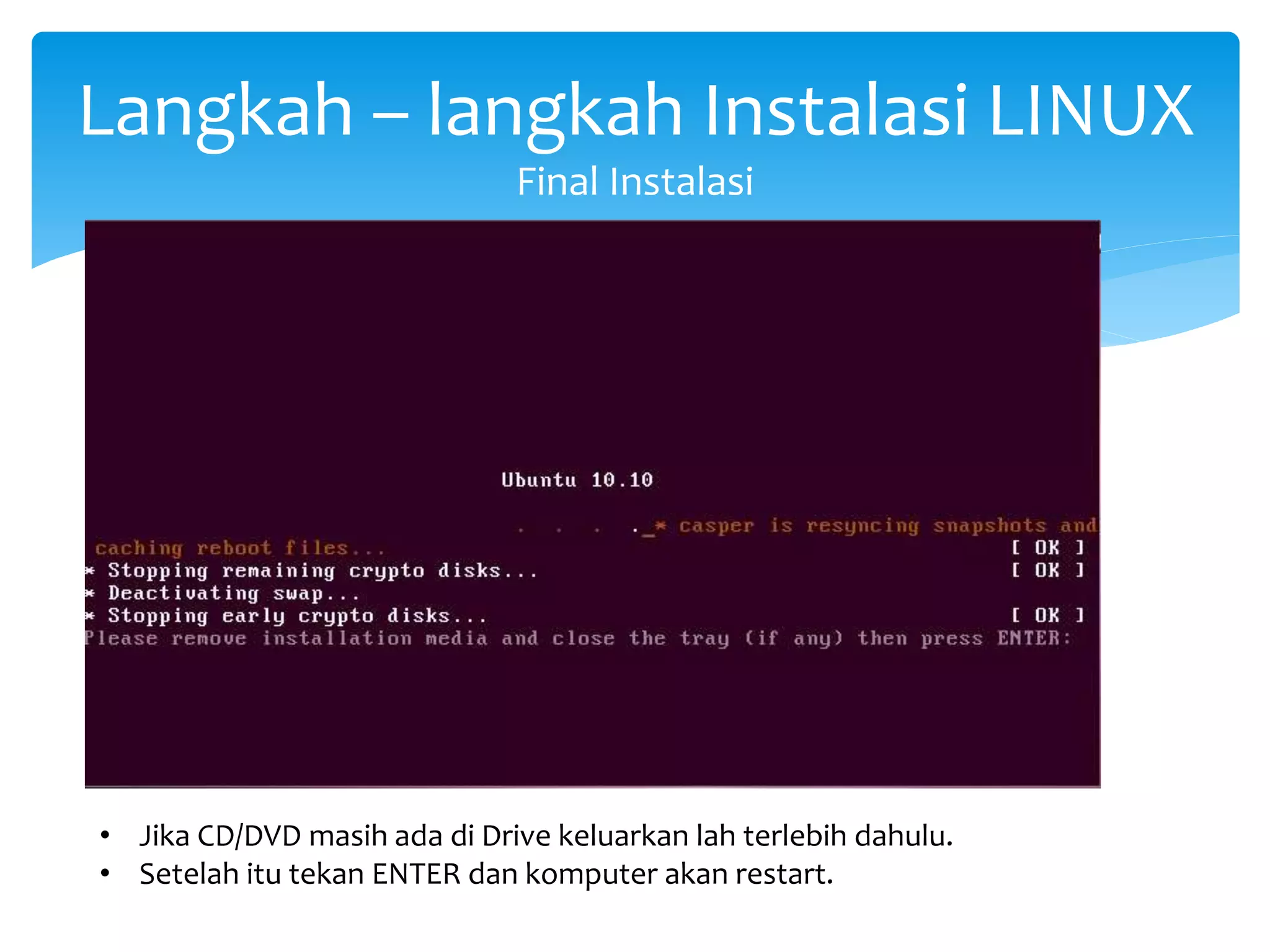 pengenalan dan instalasi linux | PPT