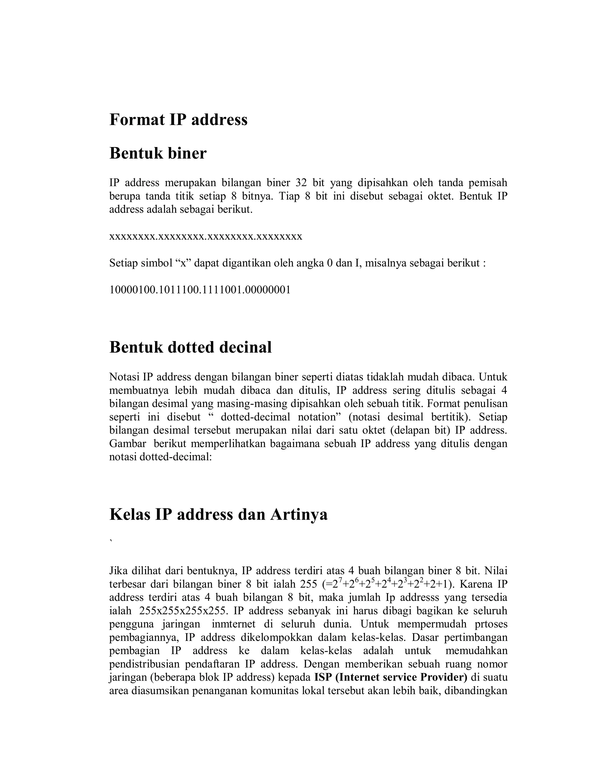 Pengenalan IP Addres | PDF