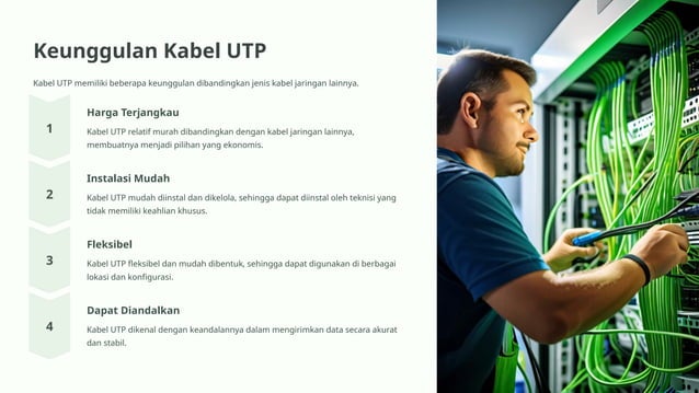 Pengenalan Kabel UTP (Unshielded Twisted Pair) | PPTX