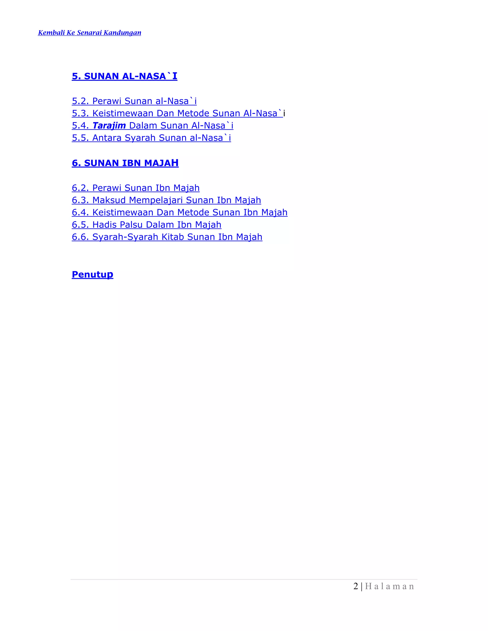 Pengenalan kepada-sunan-sittah | PDF