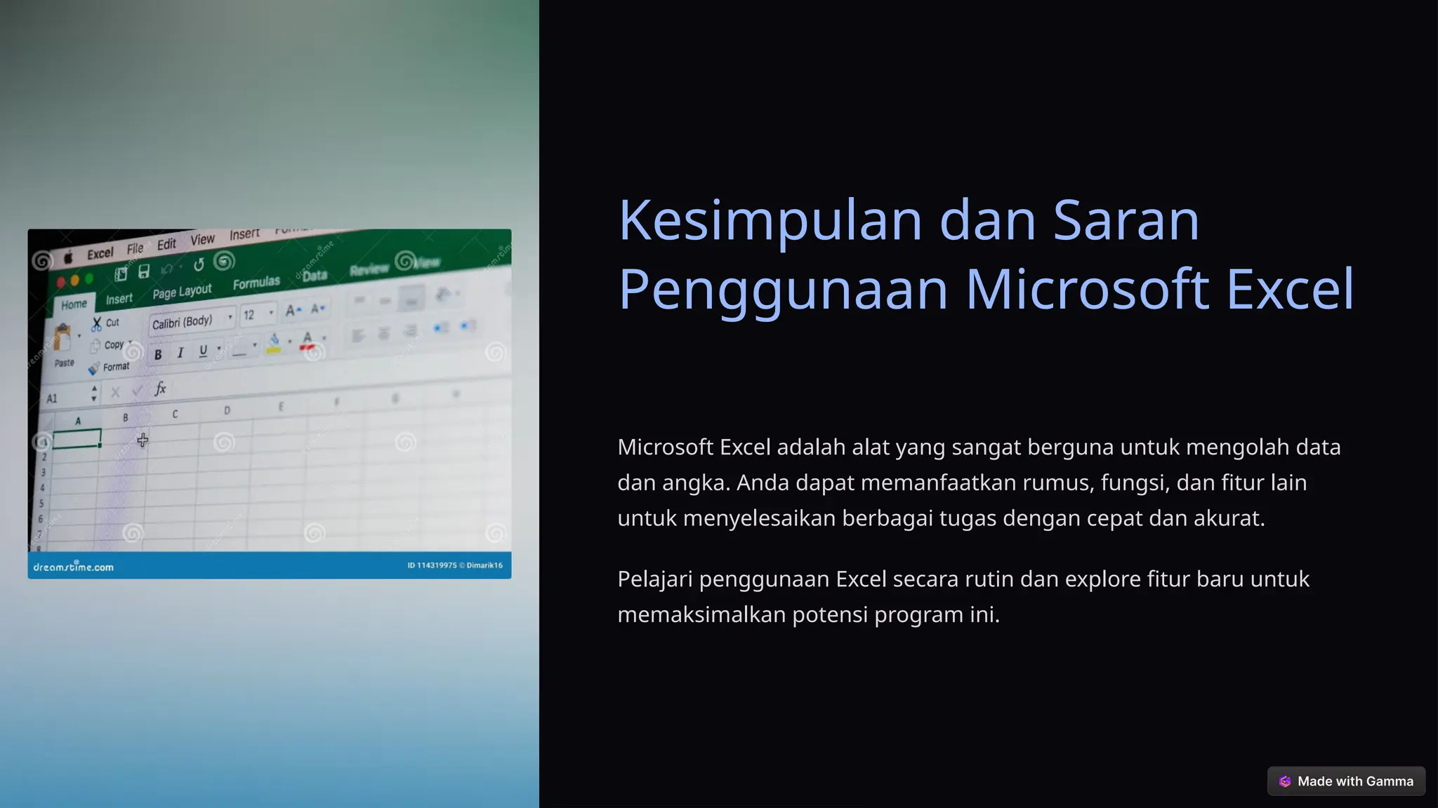 pengenalan microsoft excell untuk kelas 10 kurikulum merdeka | PPTX