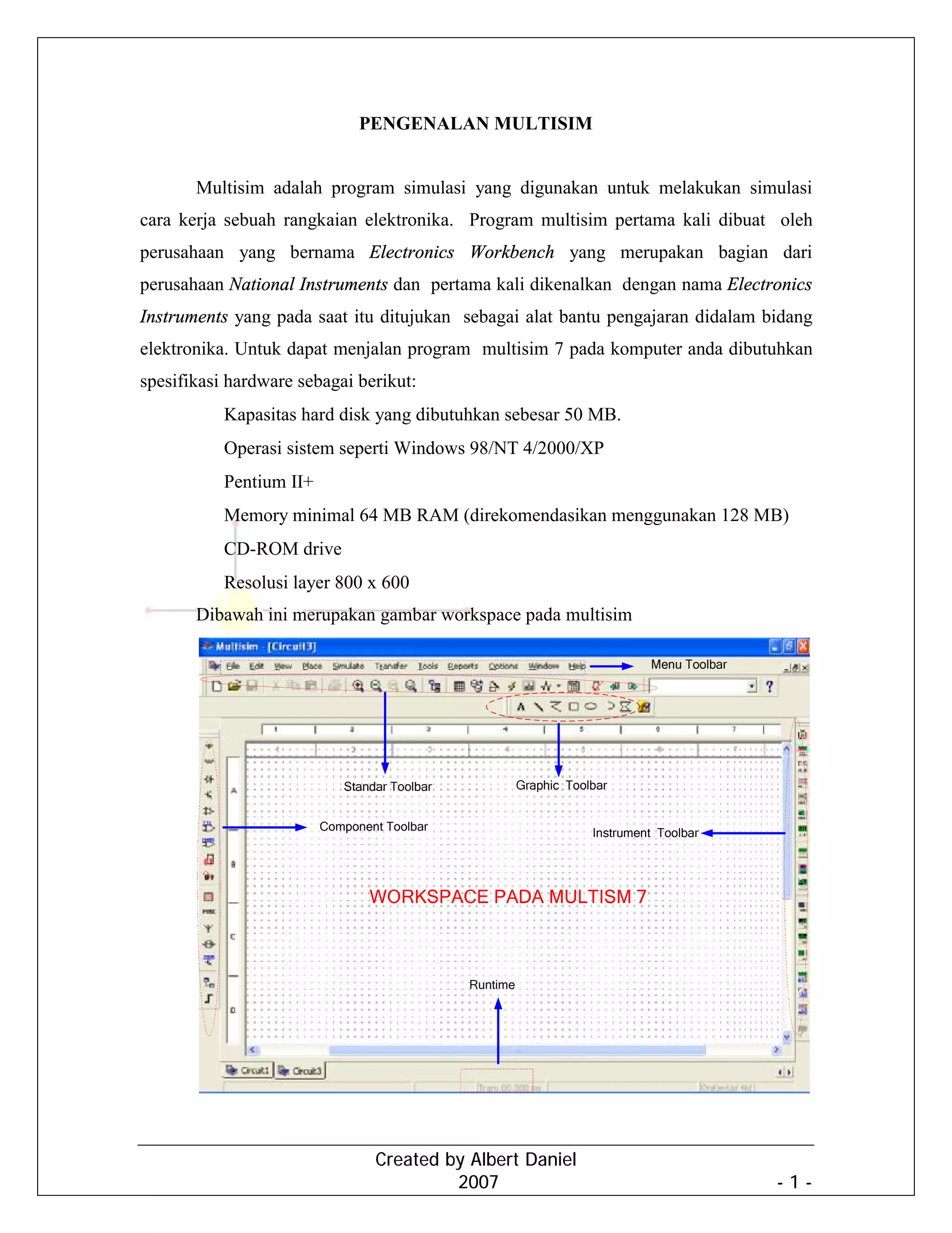 Pengenalan multisim | PDF